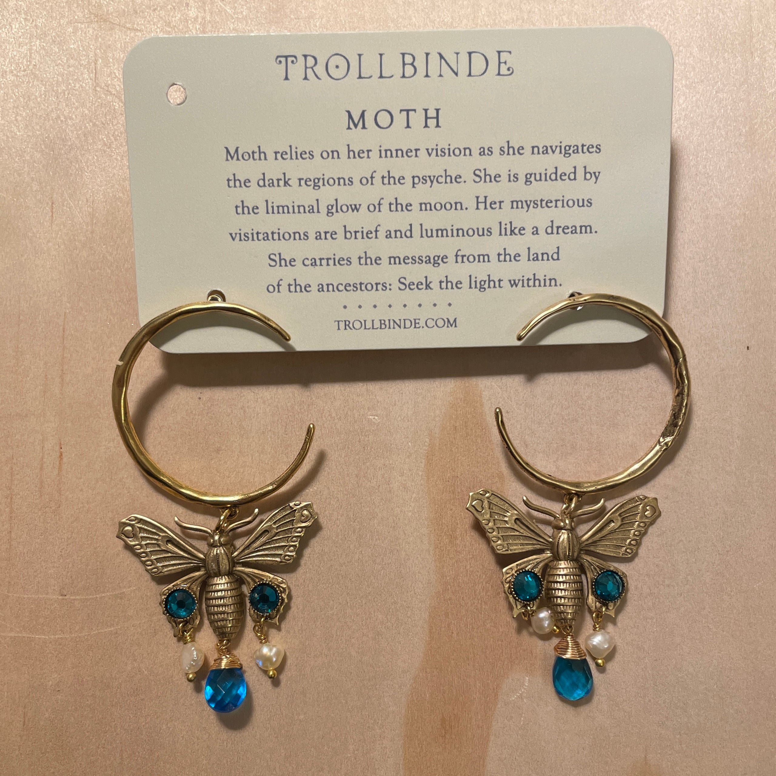 Trollbinde Sibyline Moth Studs | From Nashville With Love & M.Florita ...